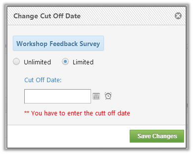 Change Cutoff Date